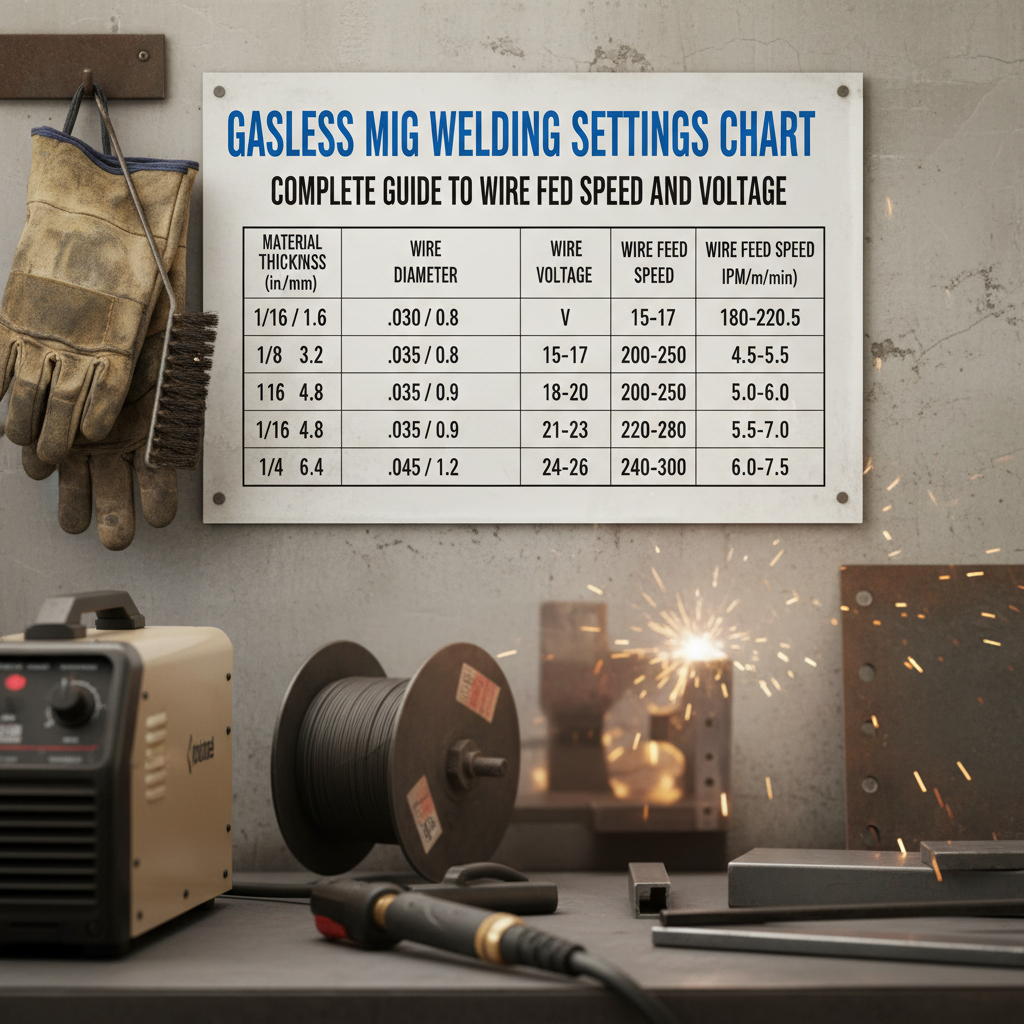 Gasless MIG Welding Settings Chart: Complete Guide to Wire Feed Speed ...