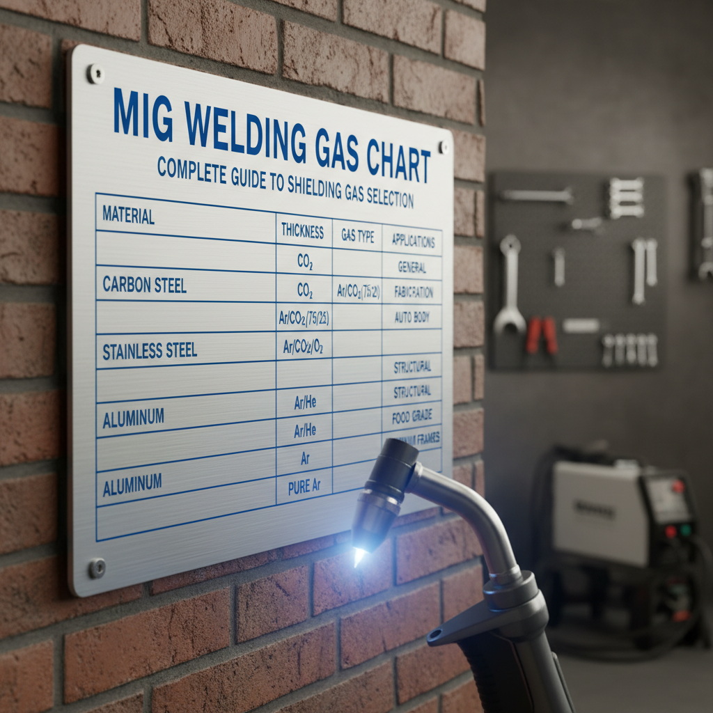 MIG Welding Gas Chart: Complete Guide to Shielding Gas Selection