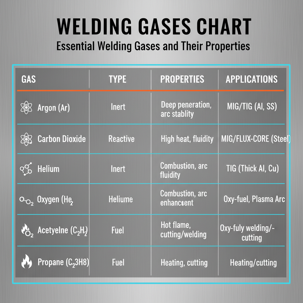 Welding Gases Chart: Find the Best Shielding Gas for Your Welds